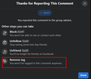 How To Remove Tag From Facebook Comments